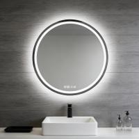 China Smart Round LED Bathroom Mirror with Defogging Wall Hanging Anti-Fog Touch Simple Modern Design for sale