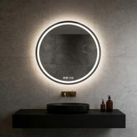 China Kingstin Adjustable Color LED Bathroom Round Mirror Anti-Fog with Light Feature for sale