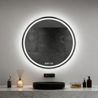 China Kingstin Adjustable Color LED Bathroom Round Mirror Anti-Fog with Light Feature for sale