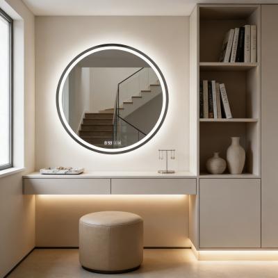 China Kingstin Round LED Bathroom Mirror with Lights - Anti-Fog Illuminated Vanity Mirror Wall Mounted for Bathroom & Hotel for sale