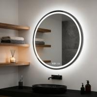 China Kingstin Round LED Bathroom Mirror with Lights - Anti-Fog Illuminated Vanity Mirror Wall Mounted for Bathroom & Hotel for sale