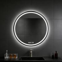 China Kingstin Wholesale Hot Seller Wall Mounted Round Hotel Luxury Washroom Bathroom LED Mirror LED Bathroom Mirror Wall Mirror for sale