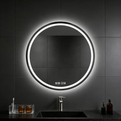 China Kingstin Wholesale Hot Seller Wall Mounted Round Hotel Luxury Washroom Bathroom LED Mirror LED Bathroom Mirror Wall Mirror for sale