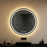 China Kingstin Wholesale Hot Seller Wall Mounted Round Hotel Luxury Washroom Bathroom LED Mirror LED Bathroom Mirror Wall Mirror for sale