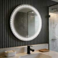 China Kingstin Starlight Series Round LED Bathroom Mirror - Anti-fog Touch-Control Smart Mirror Dimmable LED Mirror for sale