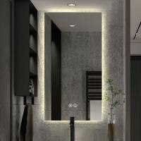 China Ultra-Thin Frame Modern Space-Saving Hotels Smart Mirror Rectangle Adjustable LED Light Touch Switch Natural Light Simulation for sale