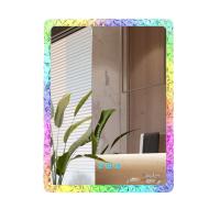 China Modern LED Bathroom Smart Mirror Marquee Lights HD Anti-Fog Rectangle IP44 Rated Multiple Lighting Modes Touch Switch Acrylic for sale