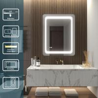 China Modern LED Bathroom Wall Mirror Rectangle Anti-Fog High Definition Backlit Mirror Touch Switch IP44 Rating Smart OEM ODM for sale