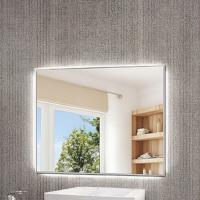 China Modern Chrome LED Wall Mirror Illuminated Adjustable Magnifying Metal Frame Bathroom Use for Home Makeup Shaving Villas Hotels for sale