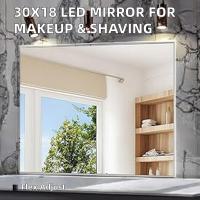 China Modern Chrome LED Wall Mirror Illuminated Adjustable Magnifying Metal Frame Bathroom Use for Home Makeup Shaving Villas Hotels for sale