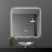 China Premium Modern Luxury LED Bath Mirror Touch Switch Elegant Square Design for Hotels Elegant Apartments Hot Selling for Washrooms for sale