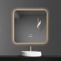 China Premium Modern Luxury LED Bath Mirror Touch Switch Elegant Square Design for Hotels Elegant Apartments Hot Selling for Washrooms for sale