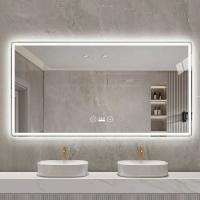 China Kingstin Touch Control Smart Mirror with LED Light - Anti-Fog Bathroom Vanity Mirror for Luxury Bathroom Renovation for sale