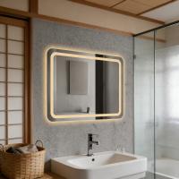 China Kingstin LED Backlit Bathroom Mirror - Wabi-Sabi Style Warm Light Vanity Mirror for Zen Bathroom for sale