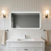 China Kingstin LED Backlit Bathroom Mirror for Modern Minimalist Bathroom - Frameless Dimmable Vanity Mirror for sale