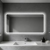China Frameless LED Bathroom Mirror - Dimmable Vanity Mirror, Explosion-Proof, IP44 Waterproof, Wall-Mounted for Modern Bathroom for sale