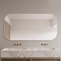 China Luxury LED Bath Mirror with Modern Premium Design Touch Switch Rectangular & Round-Edged for Hotels Elegant Apartments Villas for sale