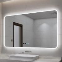 China Luxury IP44 Rated LED Bath Mirror with Touch Switch Elegant Modern Design for Villa Hotel & Apartment Washroom Hot Seller for sale