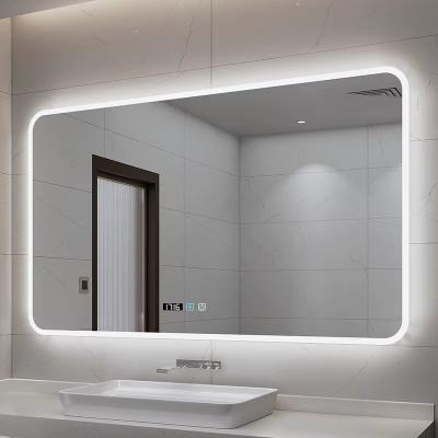 China Luxury IP44 Rated LED Bath Mirror with Touch Switch Elegant Modern Design for Villa Hotel & Apartment Washroom Hot Seller for sale