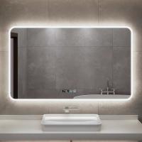 China Luxury IP44 Rated LED Bath Mirror with Touch Switch Elegant Modern Design for Villa Hotel & Apartment Washroom Hot Seller for sale