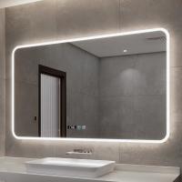 China Luxury IP44 Rated LED Bath Mirror with Touch Switch Elegant Modern Design for Villa Hotel & Apartment Washroom Hot Seller for sale
