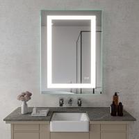 China Modern Luxury Wall-mounted Smart LED Vanity Mirror Anti-Fog Backlit Light Frameless IP44 for Home Hotel Villas-Rectangle Design for sale