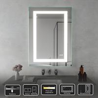 China Modern Luxury Wall-mounted Smart LED Vanity Mirror Anti-Fog Backlit Light Frameless IP44 for Home Hotel Villas-Rectangle Design for sale