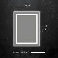 China Modern Luxury Wall-mounted Smart LED Vanity Mirror Anti-Fog Backlit Light Frameless IP44 for Home Hotel Villas-Rectangle Design for sale