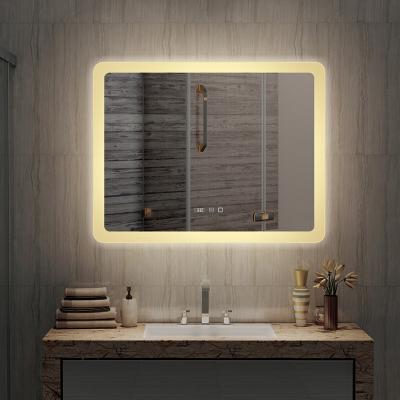 China Smart Anti-Fog LED Wall Mount Vanity Mirror for Bathroom Decor Illuminated Makeup Mirror with Touch Sensor Switch for sale