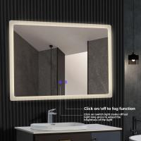 China Smart Anti-Fog LED Wall Mount Vanity Mirror for Bathroom Decor Illuminated Makeup Mirror with Touch Sensor Switch for sale