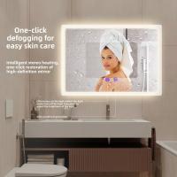 China Smart Anti-Fog LED Wall Mount Vanity Mirror for Bathroom Decor Illuminated Makeup Mirror with Touch Sensor Switch for sale
