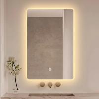 China Luxury LED Rectangular Mirror Vertical Wall Mount Design Touch Switch Hot Seller Suitable for Hotel Elegant Modern Design for sale
