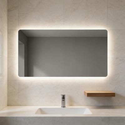 China Kingstin Frameless LED Bathroom Mirror with Dimmable Lights - Wall Mounted Anti-Fog Vanity Mirror for Modern Restroom Decor for sale