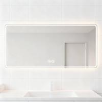 China Kingstin Frameless LED Bathroom Mirror with Dimmable Lights - Wall Mounted Anti-Fog Vanity Mirror for Modern Restroom Decor for sale