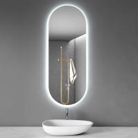 China Elegant Modern Luxury LED Anti-Fog Bathroom Mirror Vertical Wall Mount with Touch Switch for Hotels Apartments Villas Hot Seller for sale