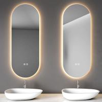 China Elegant Modern Luxury LED Anti-Fog Bathroom Mirror Vertical Wall Mount with Touch Switch for Hotels Apartments Villas Hot Seller for sale
