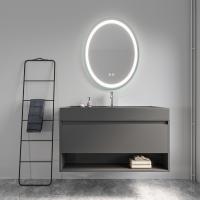 China Modern LED Dimmable Oval Shape Bathroom Vanity Mirror Wall Mounted Glass Frameless with Illumination for Makeup IP44 Rated for sale
