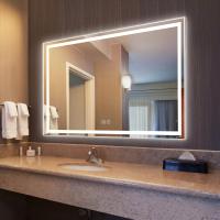 China Kingstin Smart LED Bathroom Mirror, Frameless Backlit Wall Mirror, Dimmable 3-Color, Anti-Fog, Motion Sensor, Custom Size for sale