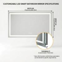 China Kingstin Smart LED Bathroom Mirror, Frameless Backlit Wall Mirror, Dimmable 3-Color, Anti-Fog, Motion Sensor, Custom Size for sale
