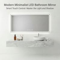 China Kingstin Modern Minimalist Frameless Smart LED Bathroom Mirror | Custom Bluetooth, Anti-Fog & Display for sale