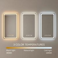 China Kingstin Modern Minimalist Frameless Smart LED Bathroom Mirror | Custom Bluetooth, Anti-Fog & Display for sale