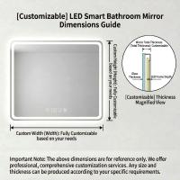 China Kingstin Modern Minimalist Frameless Smart LED Bathroom Mirror | Custom Bluetooth, Anti-Fog & Display for sale