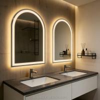 China Modern Simple Design Customize Bath Wall Mounted Furniture Bathroom Mirrored Vanity Cabinet with Ceramic Sink for sale