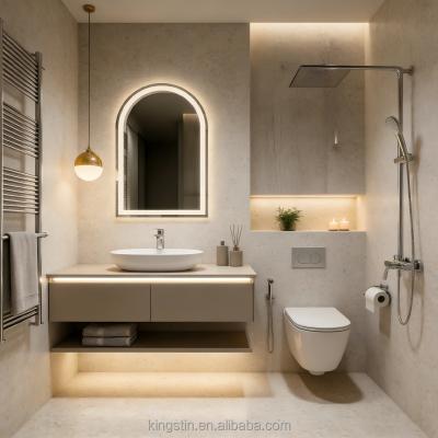 China Kingstin LED Backlit Mirror - Dimmable Anti-Fog Vanity Mirror for Bathroom & Makeup Vanity for sale