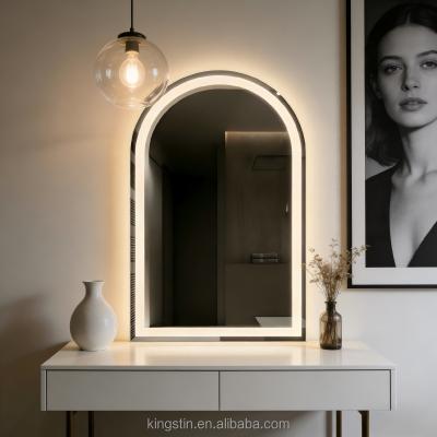 China Wholesale Frameless Smart Mirror With Led Light Custom Arch Rest Room Dimming Backlit Led Bathroom Mirror for Hotel for sale