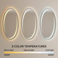 China Kingstin Minimalist Concealed LED Smart Oval Mirror - Custom High-End Backlit Vanity Mirror for Modern Bathrooms for sale