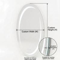 China Kingstin Minimalist Concealed LED Smart Oval Mirror - Custom High-End Backlit Vanity Mirror for Modern Bathrooms for sale