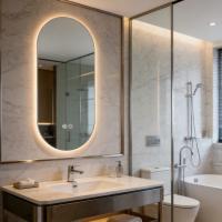 China Oval LED  Bathroom Mirror with Backlight & Touch Control - Waterproof Anti-Fog Vanity Mirror for Modern/Luxury Bathroom Decor for sale