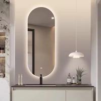 China Oval LED Smart Bathroom Mirror - Wall Mounted Vanity Mirror with Touch Switch for sale