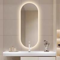 China Oval LED Smart Bathroom Mirror - Wall Mounted Vanity Mirror with Touch Switch for sale